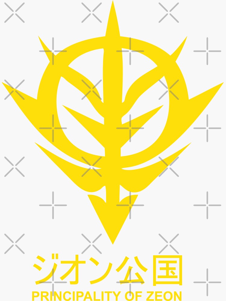 "Principality of Zeon - Gundam Logo" Sticker for Sale by gtsbubble ...