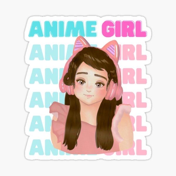 "Anime Girl! Simple cute Anime Girl!" Sticker for Sale by R3EVRN ...