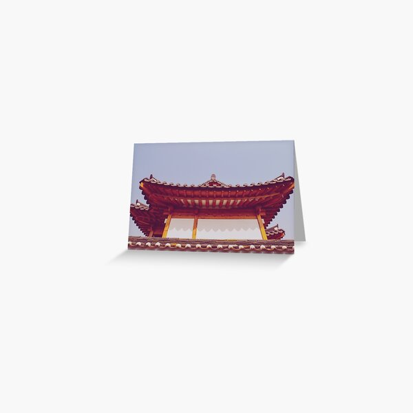"Traditional Korean Hanok Roof" Greeting Card for Sale by ...