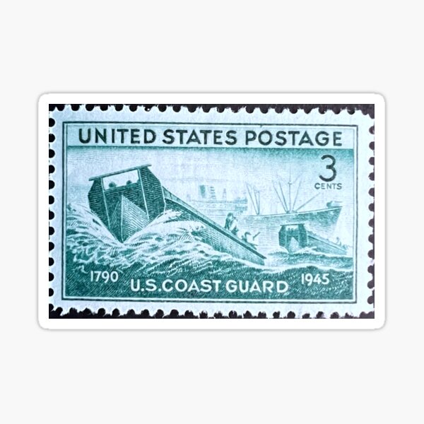 "US Coast Guard Vintage Postage Stamp" Sticker for Sale by Factory57 ...