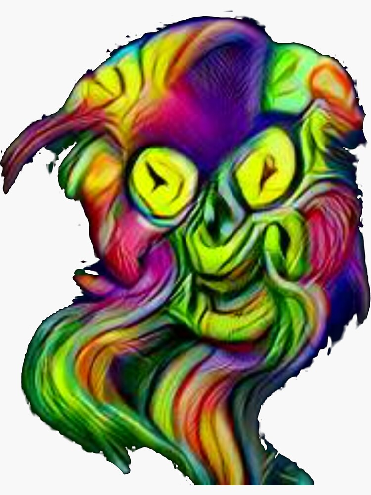 "Weird and Colorful 7" Sticker for Sale by AdonisAttires | Redbubble