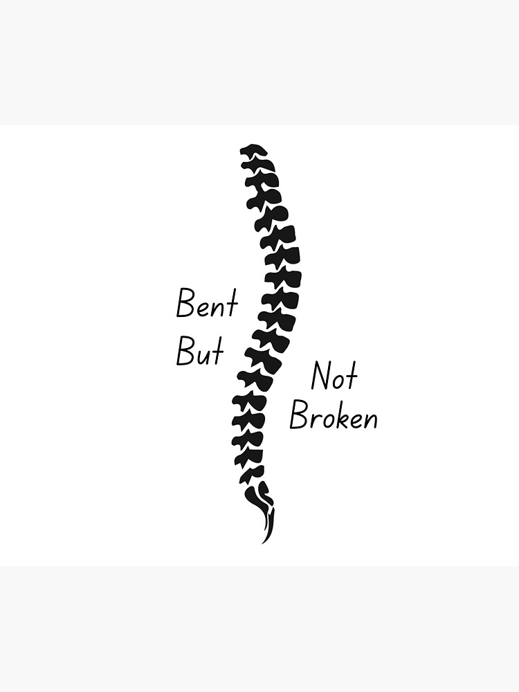 "Bent, But Not Broken" Sticker for Sale by higgybears | Redbubble