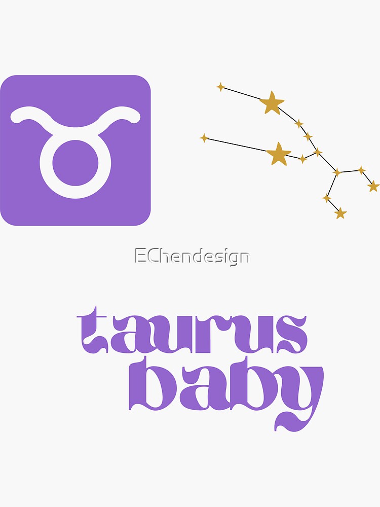 "taurus baby sticker pack" Sticker for Sale by EChendesign | Redbubble