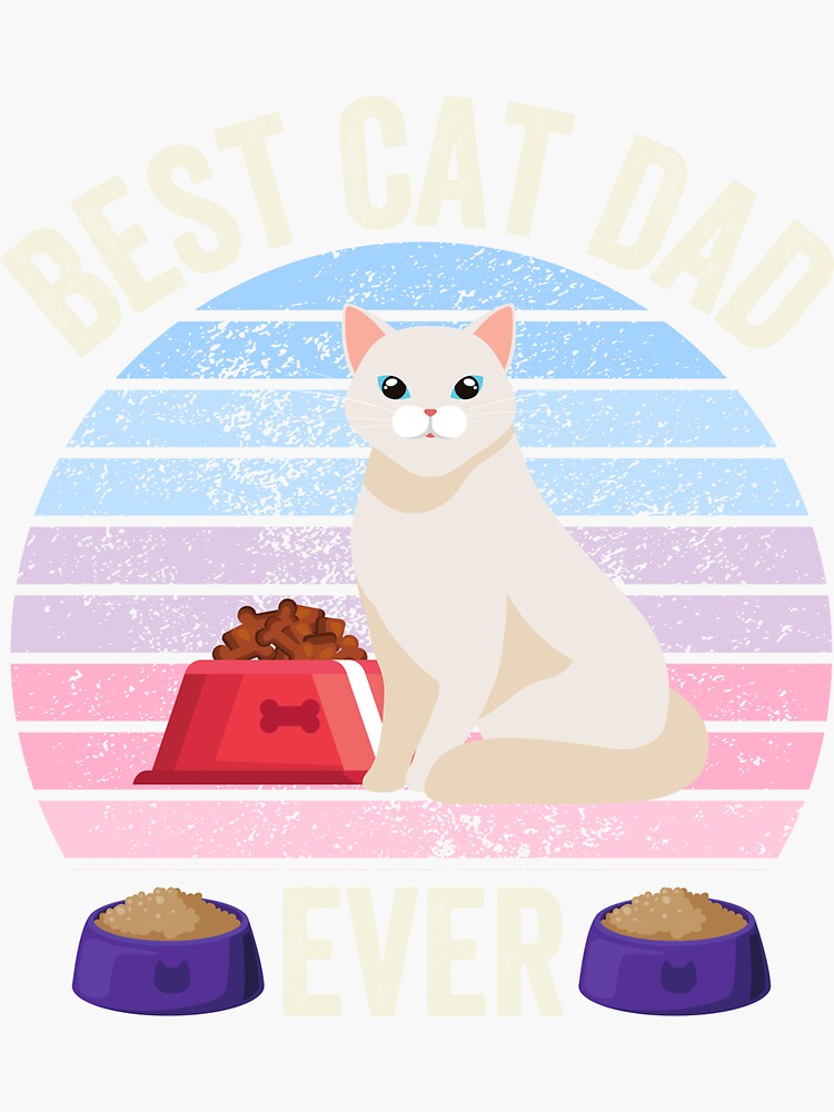"Best Cat Dad Ever - Fathers Day Ginger Cat Edition" Sticker for Sale ...
