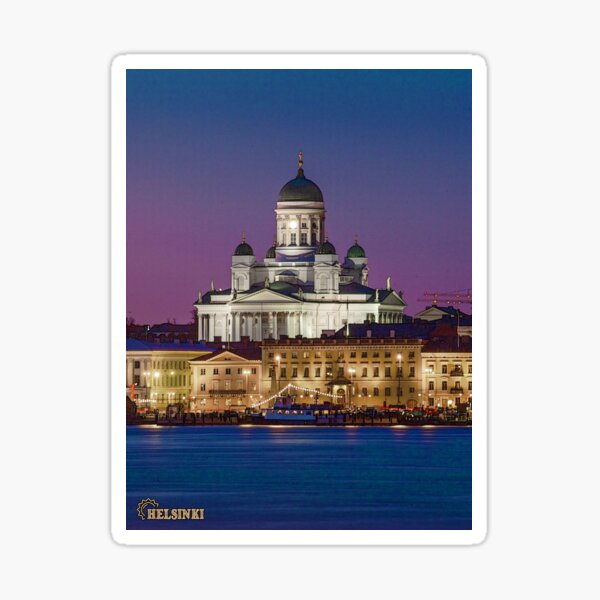 "Helsinki Finland City" Sticker for Sale by PostersStickers | Redbubble