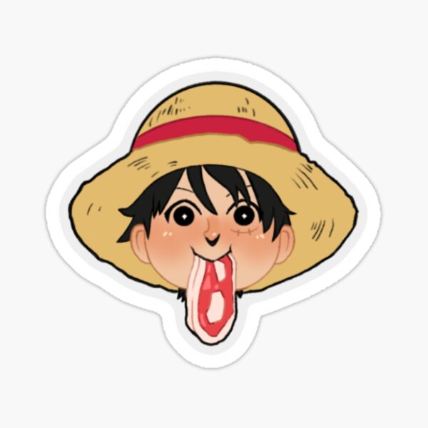 "One Piece Luffy Sticker | Anime Characters Fan Art" Sticker for Sale ...