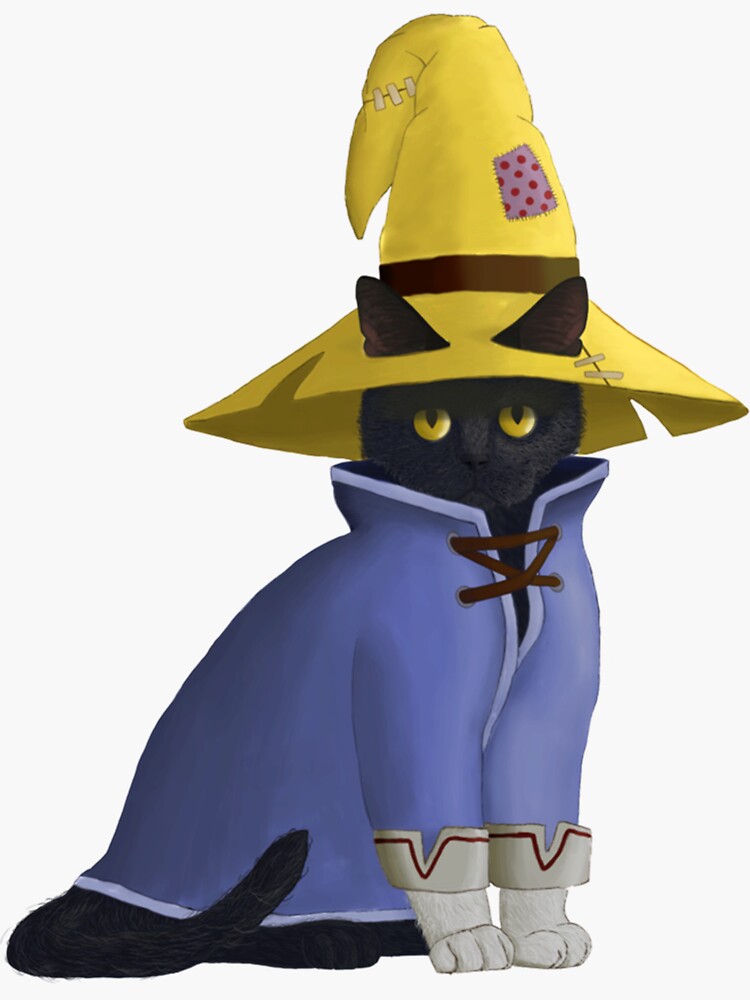 "Vivi Cat - Final Fantasy IX Black Mage" Sticker for Sale by ...