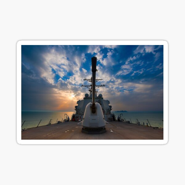 "Guided-missile destroyer USS Higgins." Sticker by StocktrekImages ...