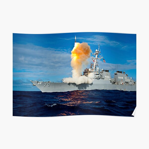 "Guided missile destroyer USS Hopper launches a RIM-161 Standard ...