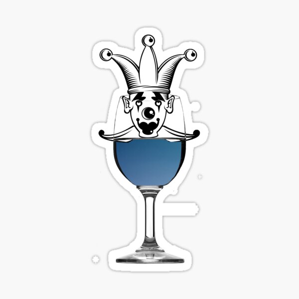 "Glass half fool" Sticker for Sale by platypusboi | Redbubble