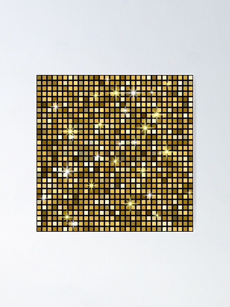 "Golden Disco Ball Pattern For Disco Lovers And Disco Music Lovers ...