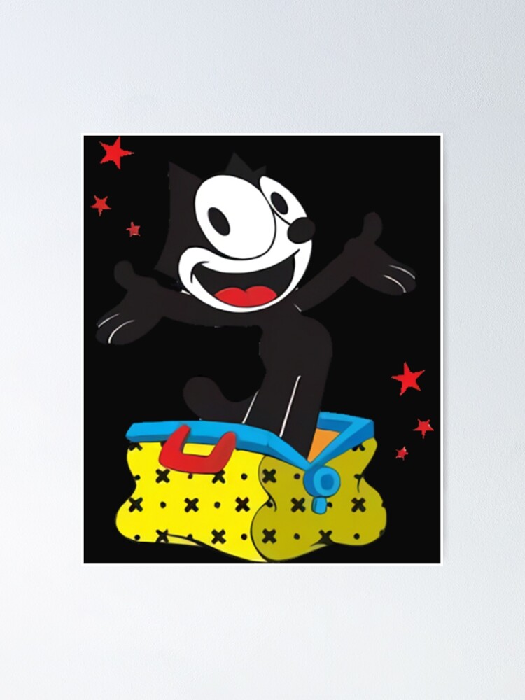 Poster « Felix le chat dessin animé style vintage drôle années 80 ...