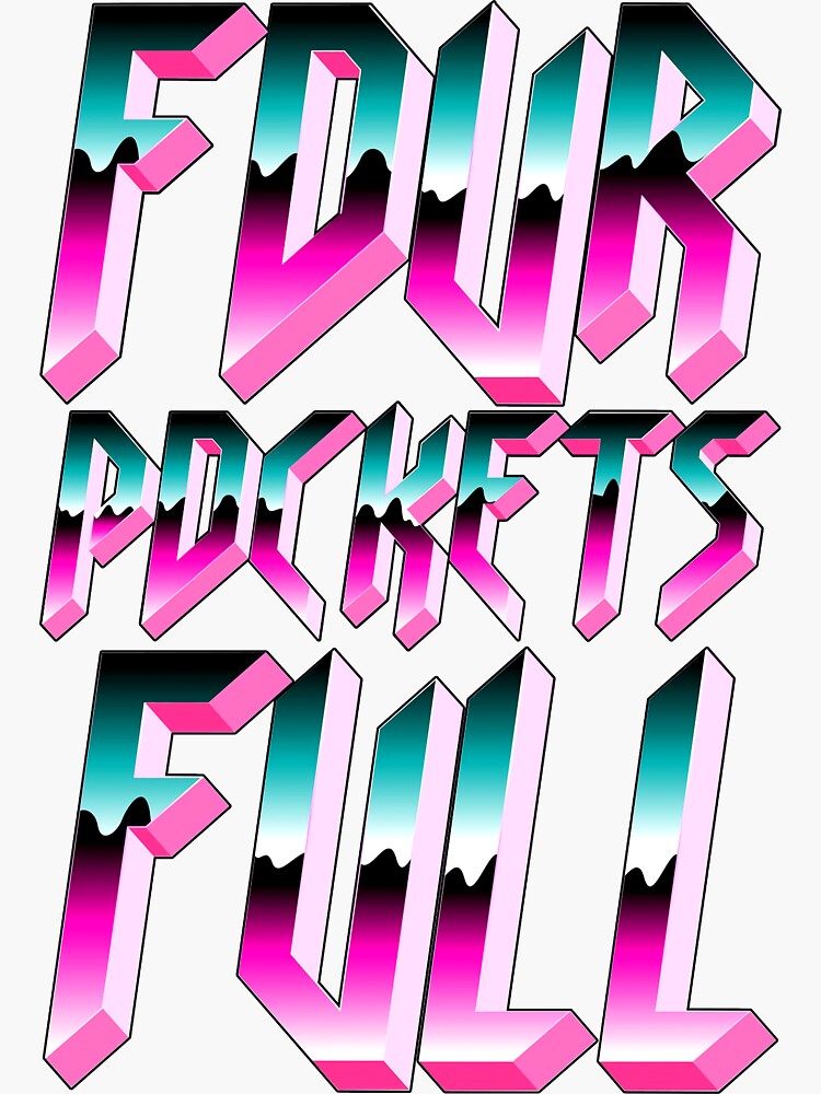 "4pf Merch Four Pockets Full" Sticker for Sale by lutinakk | Redbubble