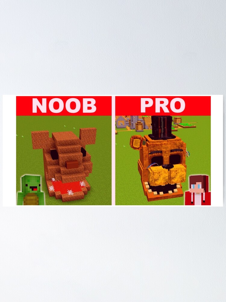 "Noob Vs Pro JJ Mikey Maizen" Poster for Sale by rajnagar1107 | Redbubble