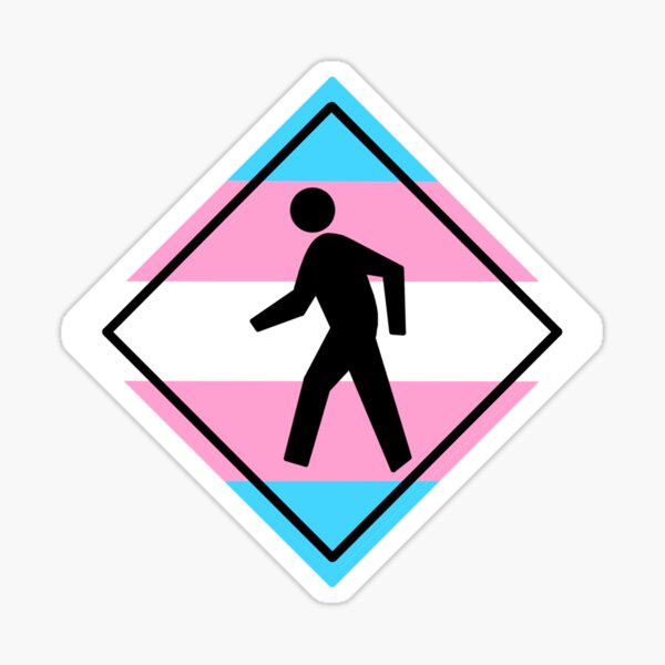 "Pride Crossing - Trans" Sticker for Sale by Ameliazoe | Redbubble