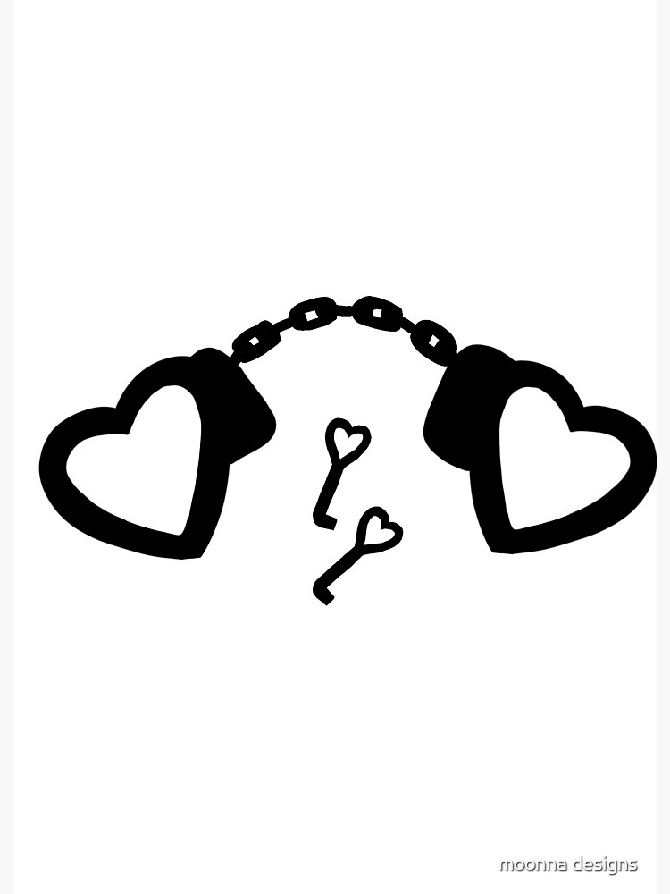 "heart shaped handcuffs" Art Board Print for Sale by sarah heranz ...