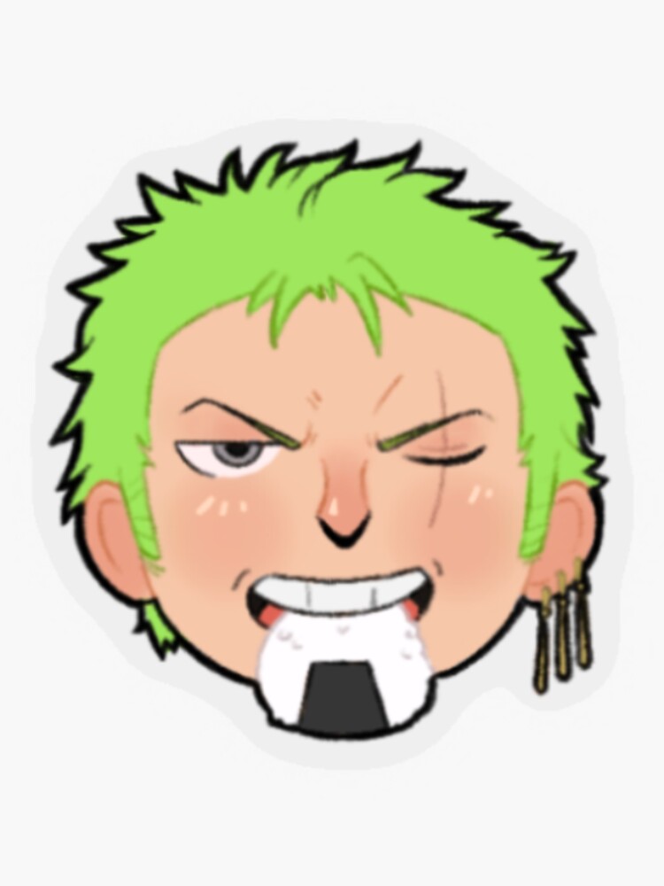 "One Piece Zoro Sticker | Anime Characters Fan Art" Sticker for Sale by ...