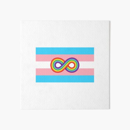 "Neurodivergent and Trans | Rainbow Infinity Trans Flag" Art Board ...