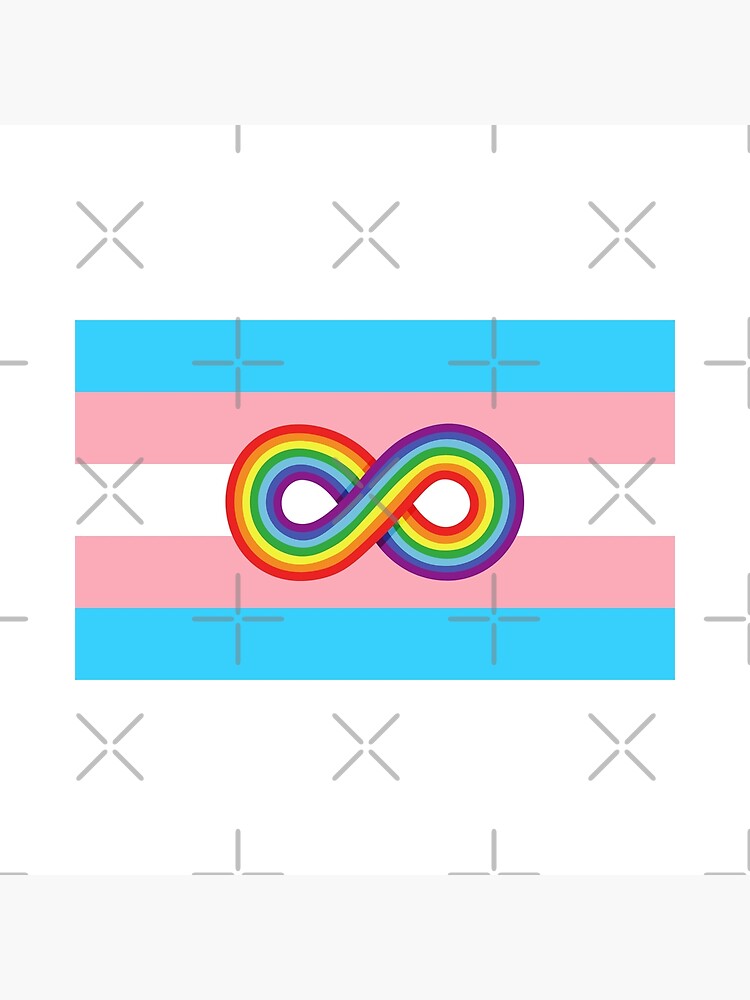 "Neurodivergent and Trans | Rainbow Infinity Trans Flag" Poster for ...
