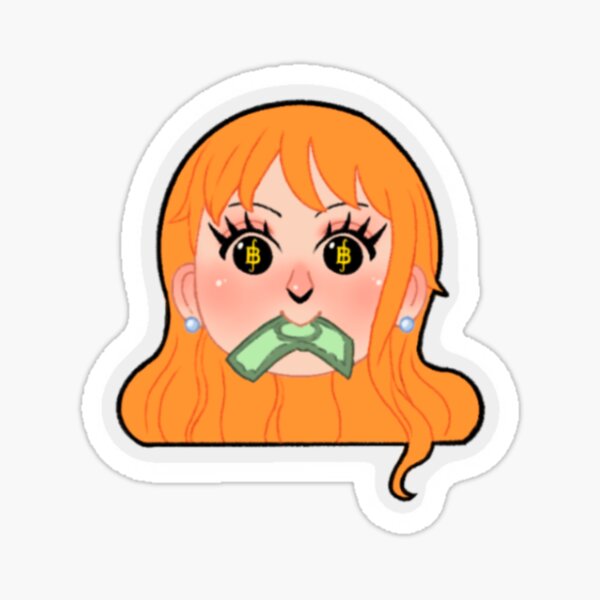 "One Piece Nami Sticker | Anime Characters Fan Art" Sticker for Sale by ...