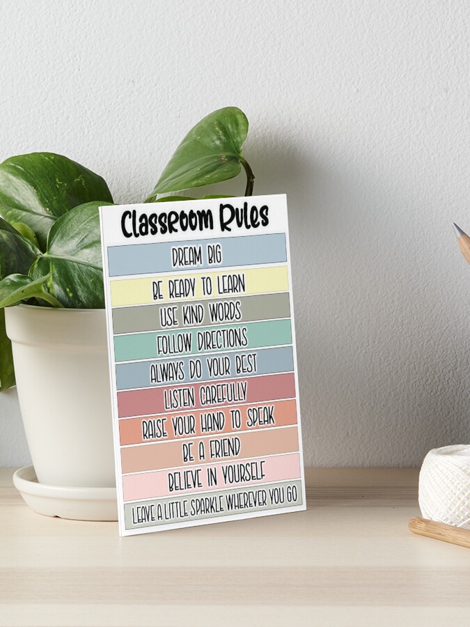 "Positive Classroom Rules " Art Board Print for Sale by jennstore ...