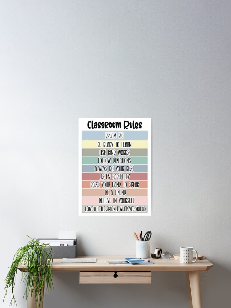 "Positive Classroom Rules " Poster for Sale by jennstore | Redbubble