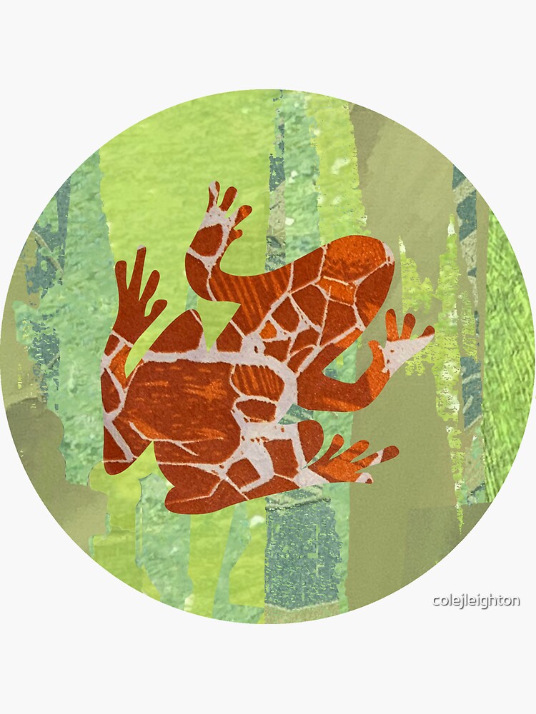 "Frog Collage" Sticker for Sale by colejleighton | Redbubble