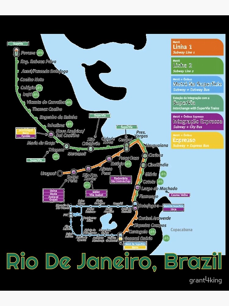 Póster «Gráfico del mapa del metro de la ciudad de Brasil Vacation ...