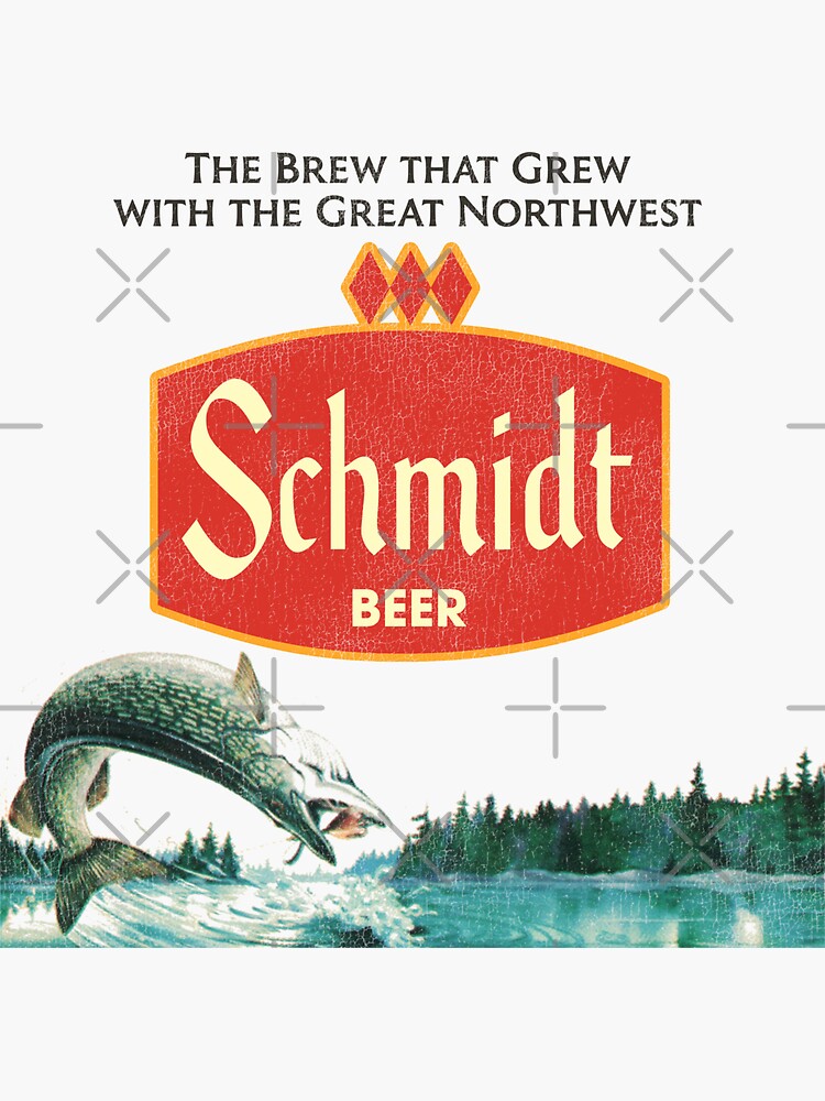 "Schmidt Beer Retro Defunct Nature Scene" Sticker for Sale by ourkid ...