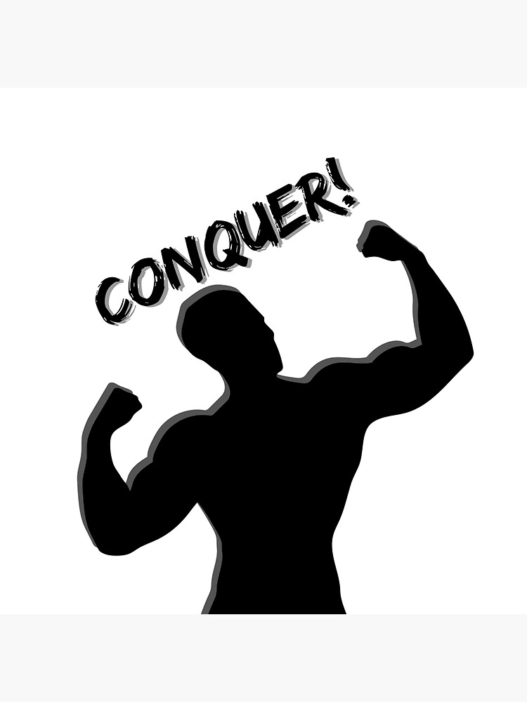 "conquer" Sticker for Sale by MyMindLoves- | Redbubble