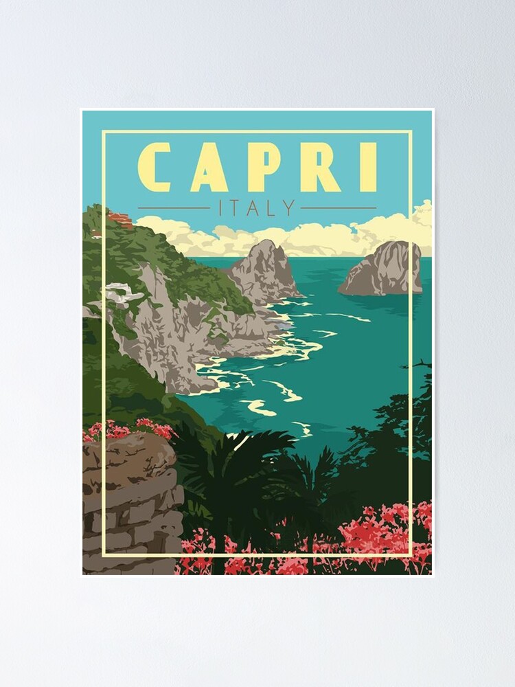 "Capri Italy Vintage Travel" Poster for Sale by vickersrene | Redbubble