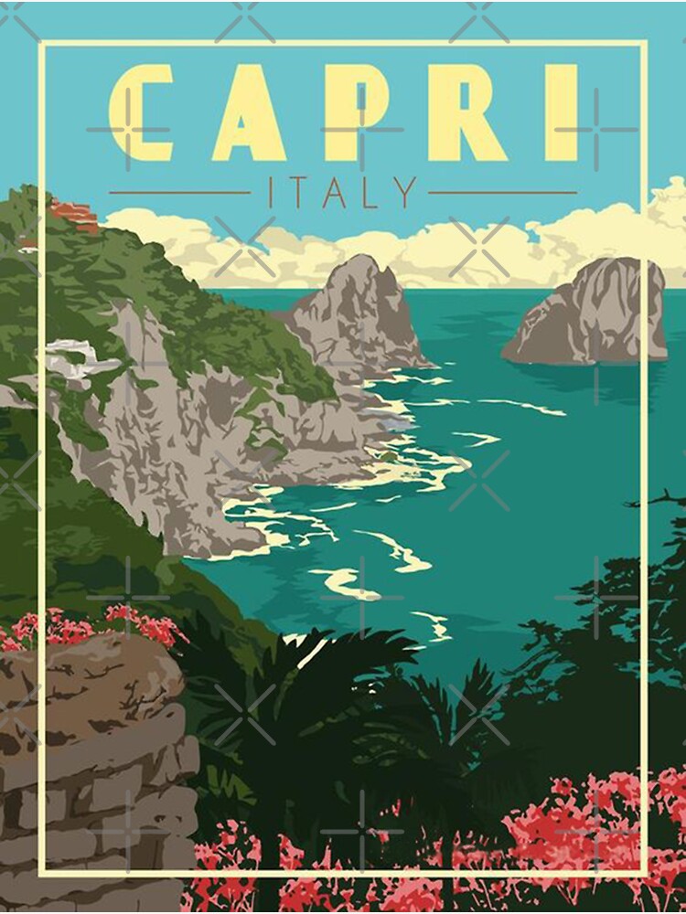 "Capri Italy Vintage Travel" Sticker for Sale by vickersrene | Redbubble