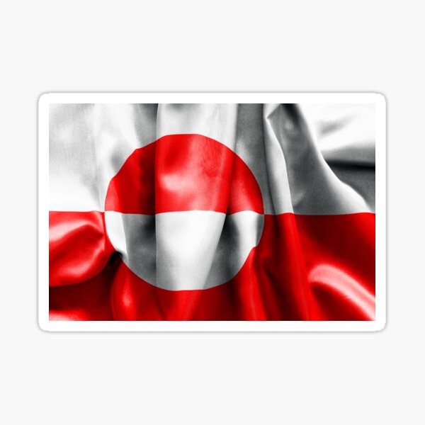 "Greenland Flag" Sticker by MarkUK97 | Redbubble