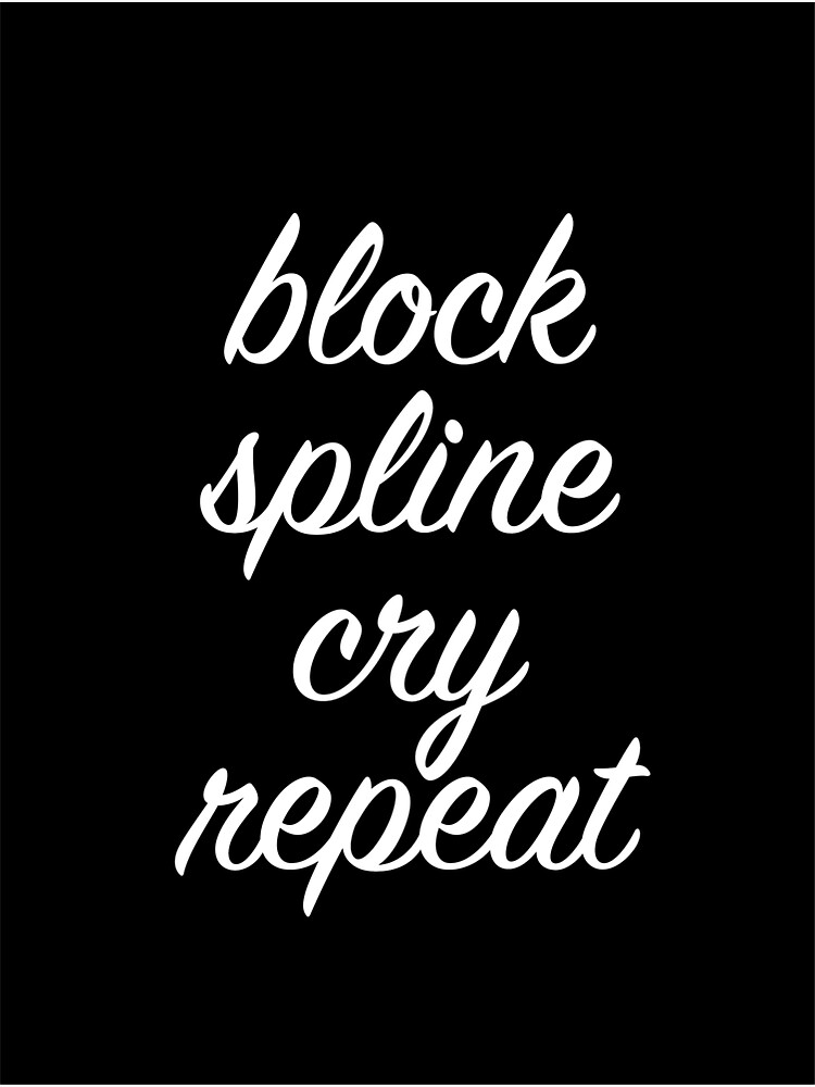 "Block Spline Cry Repeat" Sticker for Sale by MovPixAnimation | Redbubble