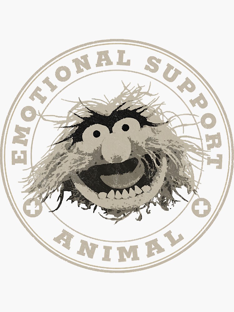 "Emotional Support Animal " Sticker for Sale by MorganHen58413 | Redbubble