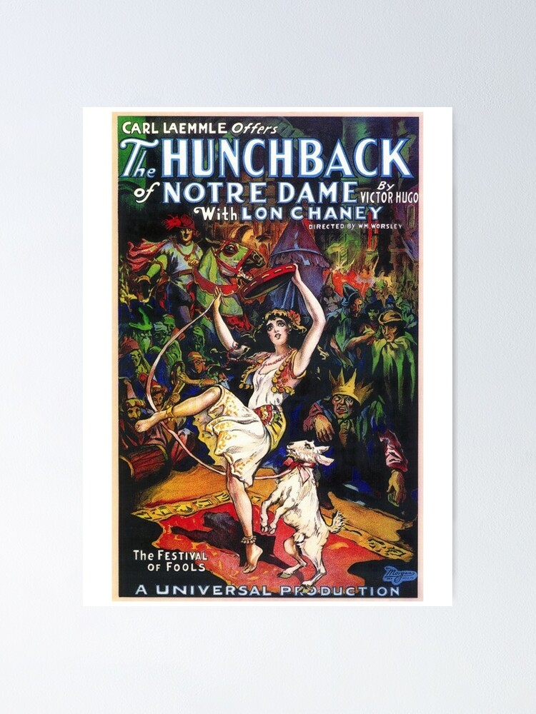 "The Hunchback of Notre Dame Classic Movie Lon Chaney" Poster for Sale ...