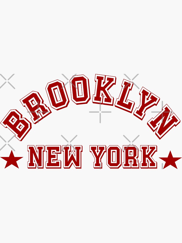 "New York Brooklyn" Sticker for Sale by ArtfulGiftShop | Redbubble