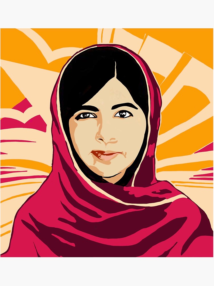 "Malala Yousafzai" Sticker for Sale by capral | Redbubble