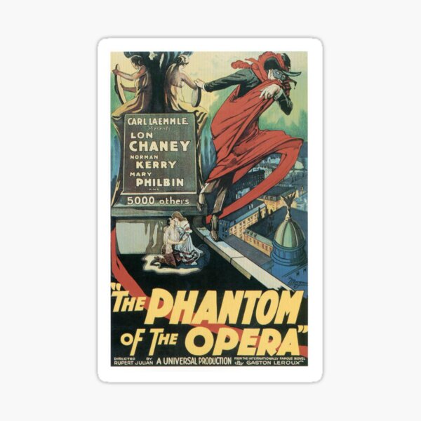 "The Phantom of the Opera Classic Horror Lon Chaney" Sticker for Sale ...
