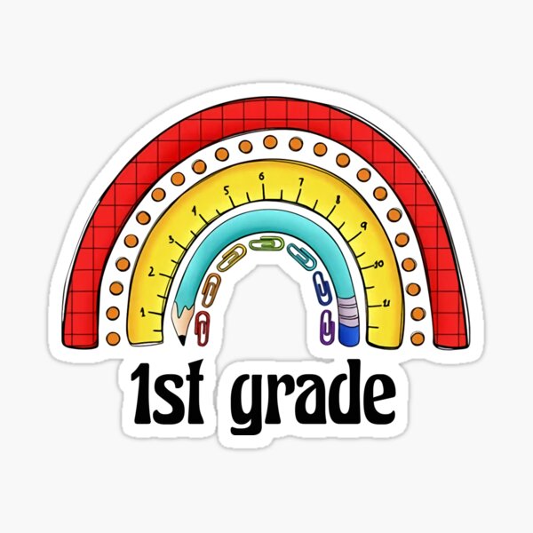 "First Grade Student, Back to School, First Day Of School" Sticker for ...