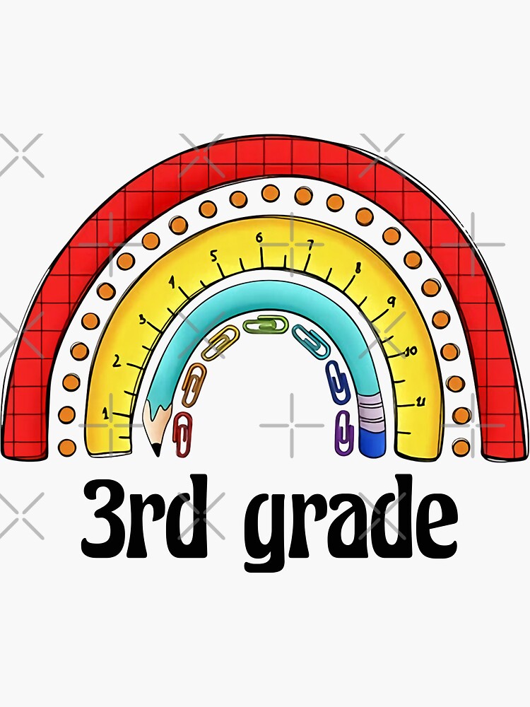 "Third Grade Student, Back to School, First Day Of School" Sticker for ...