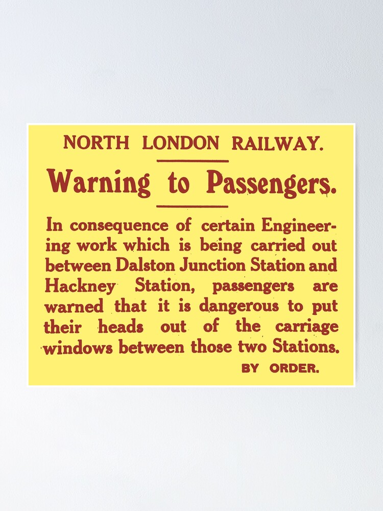 "DON'T STICK YOUR HEAD OUT OF TRAIN WINDOWS - RAILWAY SAFETY WARNING ...