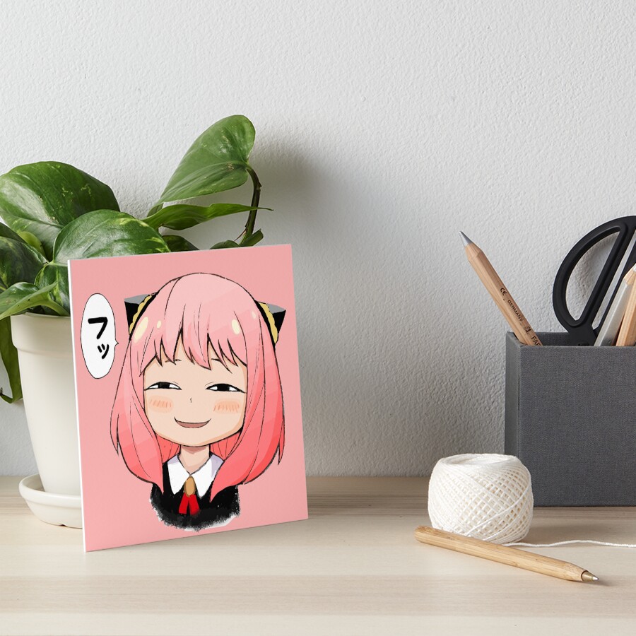 "Anya Forger Heh Smug" Art Board Print for Sale by ThreepShop | Redbubble