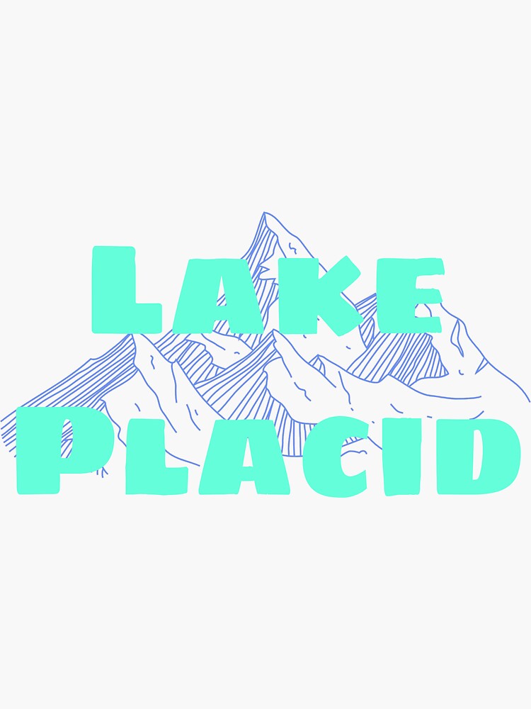 "Lake Placid word design " Sticker for Sale by mkwirfs1994 | Redbubble