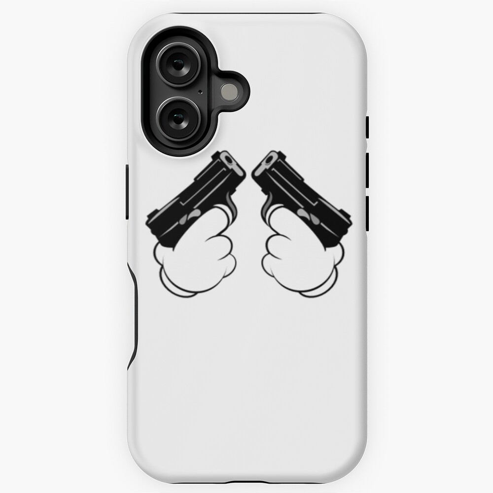 "Mickey Mouse Hands Shooting Two Guns" Sticker for Sale by ...