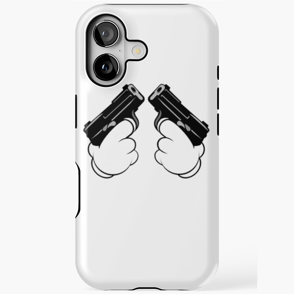 "Mickey Mouse Hands Shooting Two Guns" Sticker for Sale by ...