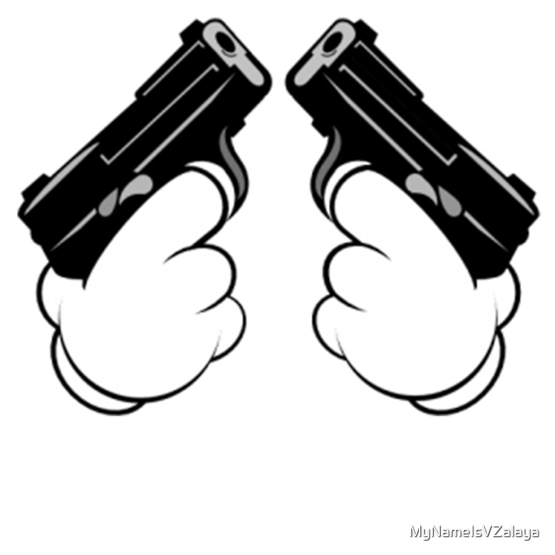 "Mickey Mouse Hands Shooting Two Guns" Posters by MyNameIsVZalaya ...