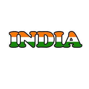 "INDIA FLAG COLOUR TEXT " Poster for Sale by UJ7777 | Redbubble