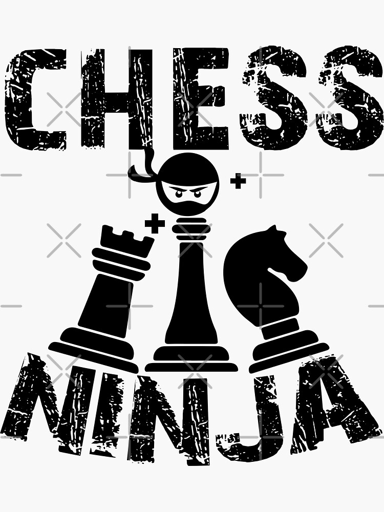 "Chess Ninja - Funny Chess Player" Sticker for Sale by Scubedesign ...