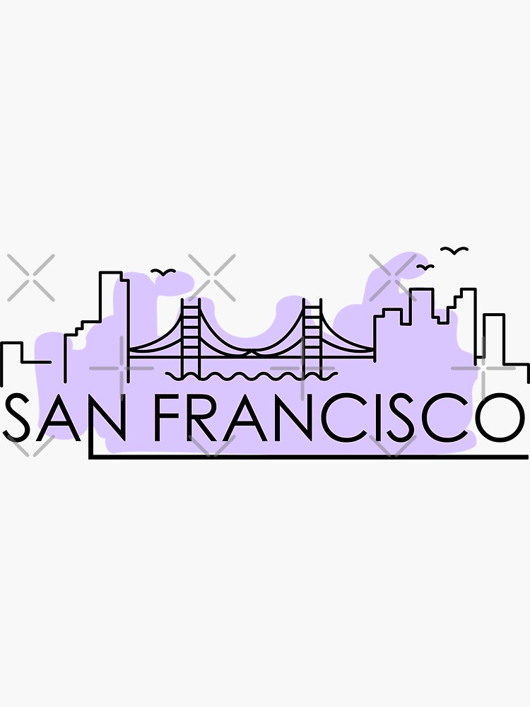 "San Francisco " Sticker for Sale by TAOR | Redbubble